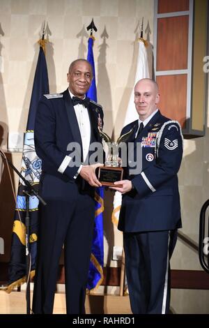 Major General Leonard Isabelle presents the Michigan Air National Guard ...
