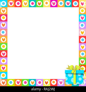 Blue gift card with love doodle drawing on wooden background Stock ...