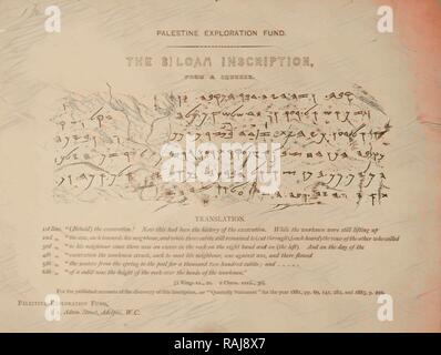 The Siloam inscription. 1934, Middle East Stock Photo - Alamy