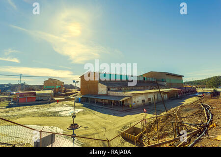 complex of mine buildings of a modern mining enterprise for the ...