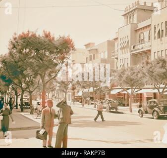 Tel Aviv. 1920, Israel. Reimagined by Gibon. Classic art with a modern ...