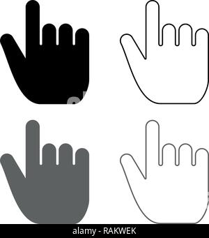 Forefinger symbol or icon. Index finger, go, direction, orientation Stock Vector Art ...