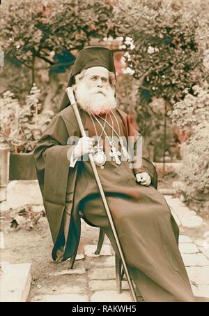 The Greek patriarch. 1940, Jerusalem, Israel. Reimagined by Gibon ...