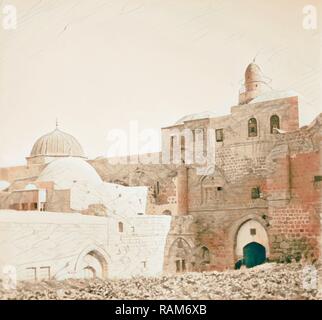 Buildings 1898, Jerusalem, Israel. Reimagined by Gibon. Classic art ...