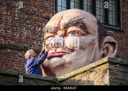 Chartwell House, Kent, UK. 4th Jan 2019. Picture shows the artist ...