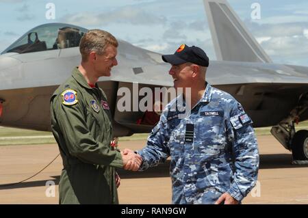 Australian Army Lt. Col. David Laurie, center, Australian NORCOM J53 ...