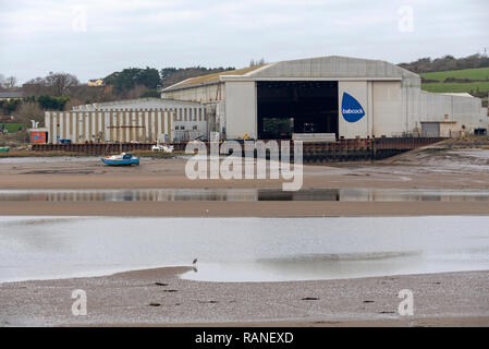 The Babcock international Group Marine Division shipyard on the River ...