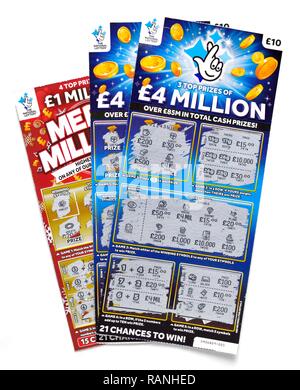 national lottery scratchcards Stock Photo - Alamy
