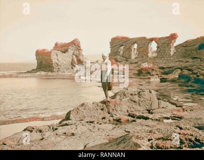 Athlit. Various including excavations, ruins from the beach, butress [i ...