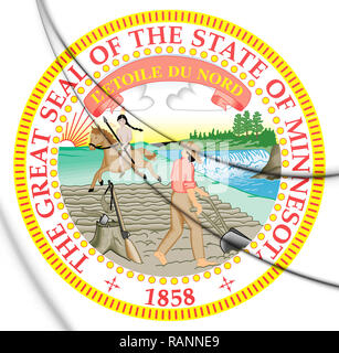 USA, The coat of arms of Minnesota, state of the Stock Photo - Alamy