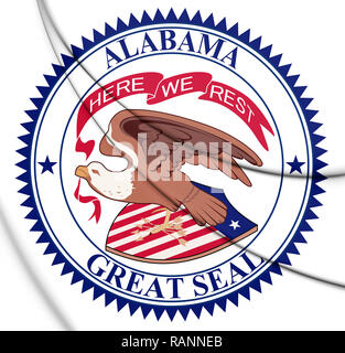 Historical coat of arms of Alabama state Stock Photo - Alamy
