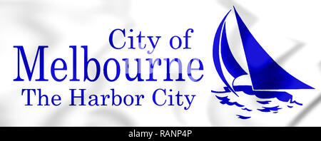 3D Emblem of Melbourne (Florida), USA. 3D Illustration Stock Photo - Alamy