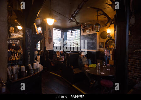 Interior view of the Mayflower pub, Rotherhithe, London Stock Photo - Alamy
