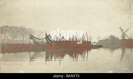 Hanging Landing nets, Peter Henry Emerson, 1856 – 1936, 1895 Stock ...