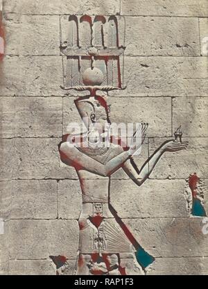 Emperor Augustus as a pharaoh on the back wall of the sanctuary of the ...
