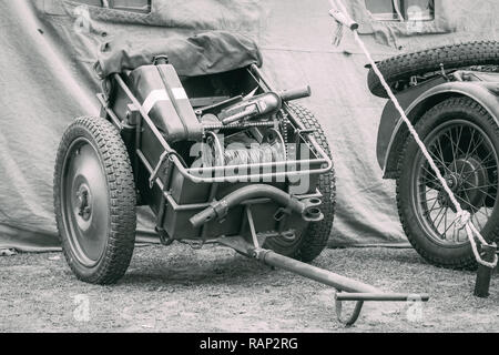German Military Ammunition. German Infantry Cart Or Handcart ...