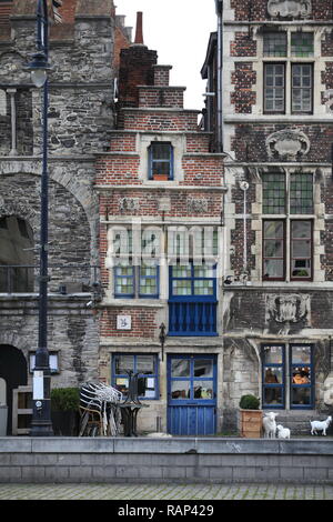 Traditional Flemish architecture, house, facade, craft, architectural ...