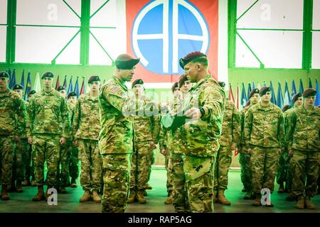 Capt. Steven Orbon (left) and 1st Sgt. Adam Herbst (right) command team ...