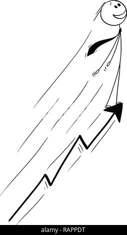 Business arrow and stick graph on world map background. Chart of global ...