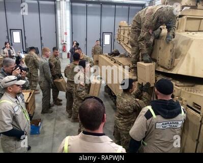 Tank and maintenance crews with 1st Battalion, 66th Armor Regiment, 3rd ...