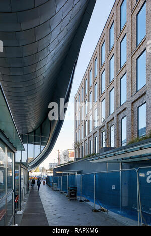 Facade juxtaposition. The Porter Building, Slough, United Kingdom ...