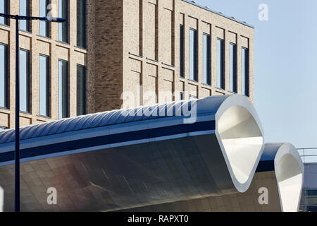Facade juxtaposition. The Porter Building, Slough, United Kingdom ...