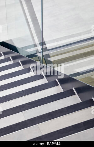 Graphic elements of stairway. The Porter Building, Slough, United ...