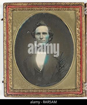 Portrait of a Man, Anonymous, 1857. Reimagined by Gibon. Classic art ...