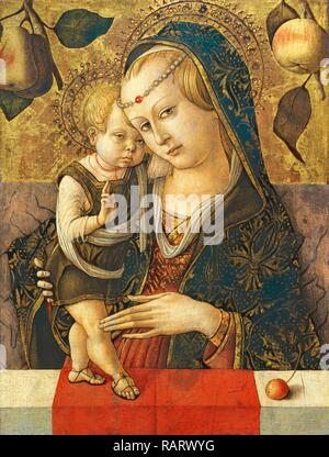Carlo Crivelli, Italian (c. 1430-1435-1495), Madonna and Child Enthroned with Donor, 1470 ...