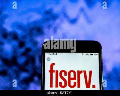 Fiserv Company logo seen displayed on smart phone Stock Photo - Alamy