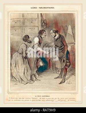 La Visite électorale 1843 by Honoré Daumier Stock Photo - Alamy
