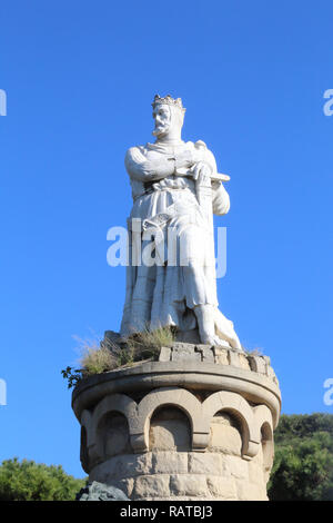 Statue of King Alfonso 1 'the Battler', of Aragon, by Sabatini, on the ...
