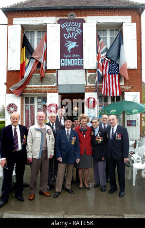 Arlette Gondree-Pritchett in the Cafe Gondree at Pegasus Bridge ...