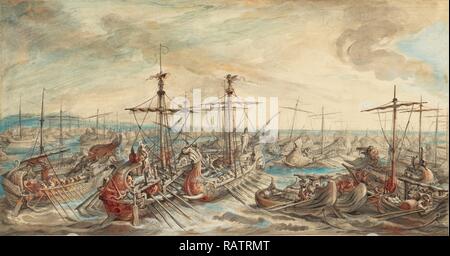 The Roman Fleet Victorious over the Carthaginians at the Battle of Cape ...