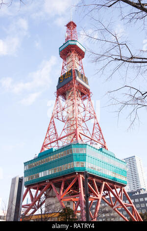 Sapporo, Japan winter skyline view from the mountains at dusk Stock ...