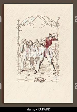 Adolf Schrödter (German, 1805 - 1875), Peter Schlemihl Chasing His ...