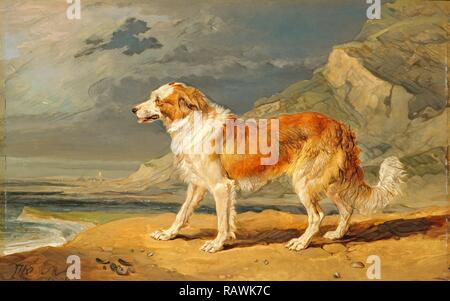 Rough-Coated Collie Signed in brown paint, lower left: "J WARD[monogram ...