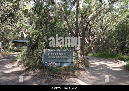 Four wheel drive track to Samurai Beach, Tomaree National Park Stock ...