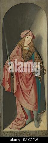Saint Valerian, left wing of a triptych, c.1490-c.1500.Valerianus is ...