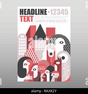 Team building brochure template. Teamwork. Flyer, booklet, leaflet ...