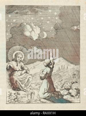 Christ and the personified soul contemplate the starry sky, Jan Luyken ...