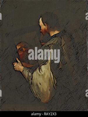 Philosopher with Mirror, copy after Jusepe Ribera, 1600 - 1652 Stock ...