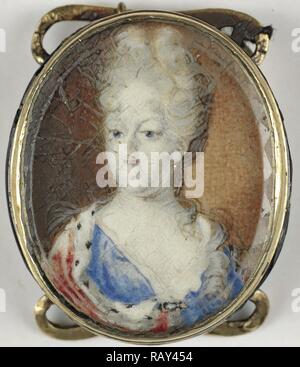Portrait of a woman, Anonymous, 1700 - 1720, Portrait miniature Stock ...