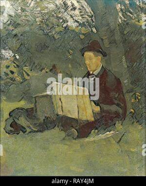 Jan Verkade (1868-1946) Painting under a Tree at Hattem, 1891 Stock ...