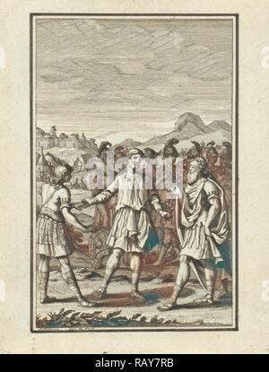 Telemachus talking with Mentor, Jacob Folkema, 1715 Stock Photo - Alamy