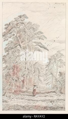 Dennenlaan, Alexander Mollinger, 1860. Reimagined by Gibon. Classic art ...