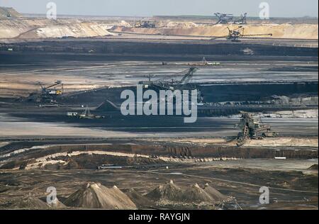 East Germany, open air mine of lignite coal (brown coal Stock Photo - Alamy