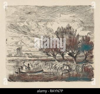 Willows at the waterside, Augustinus Jacobus Bernardus Wouters, 1839 ...