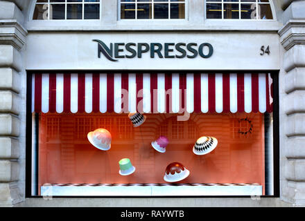 Nespresso coffee shop in Regent Street, London, England, UK Stock Photo ...