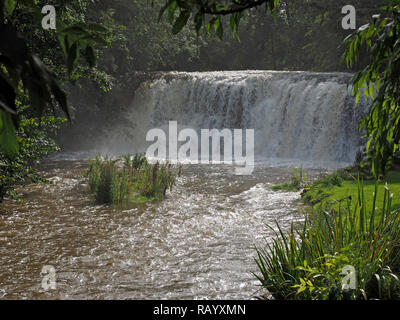 Rutter Force waterfall on the Hoff Beck south of Appleby in Westmorland ...